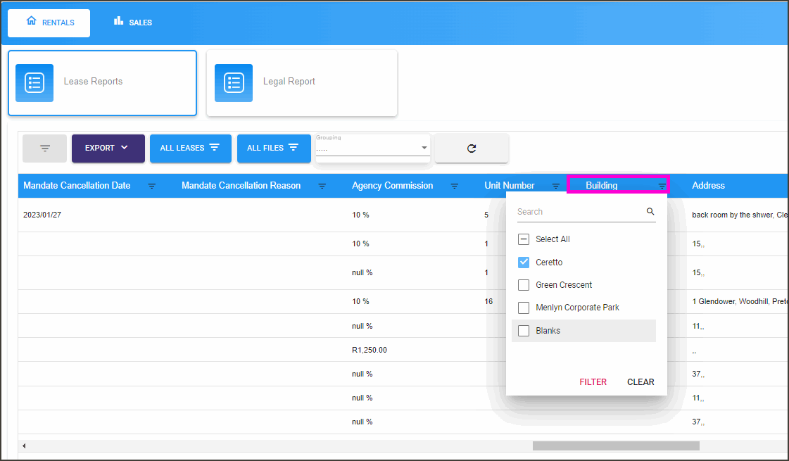 Report Functions and Customisation