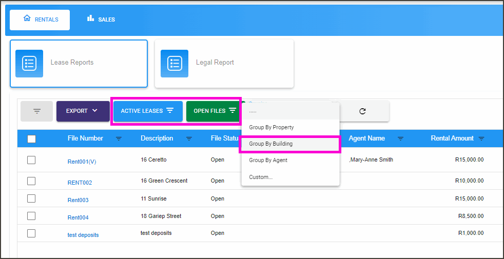 Report Functions and Customisation